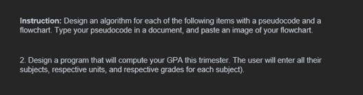Solved Instruction: Design an algorithm for each of the | Chegg.com