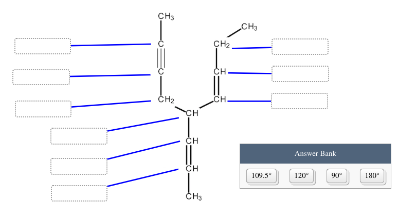 Solved Identify the optimum C–C–C bond angle for each of | Chegg.com