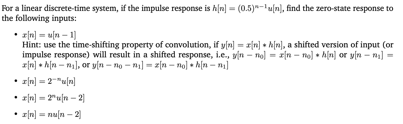 Solved For A Linear Discrete Time System If The Impulse