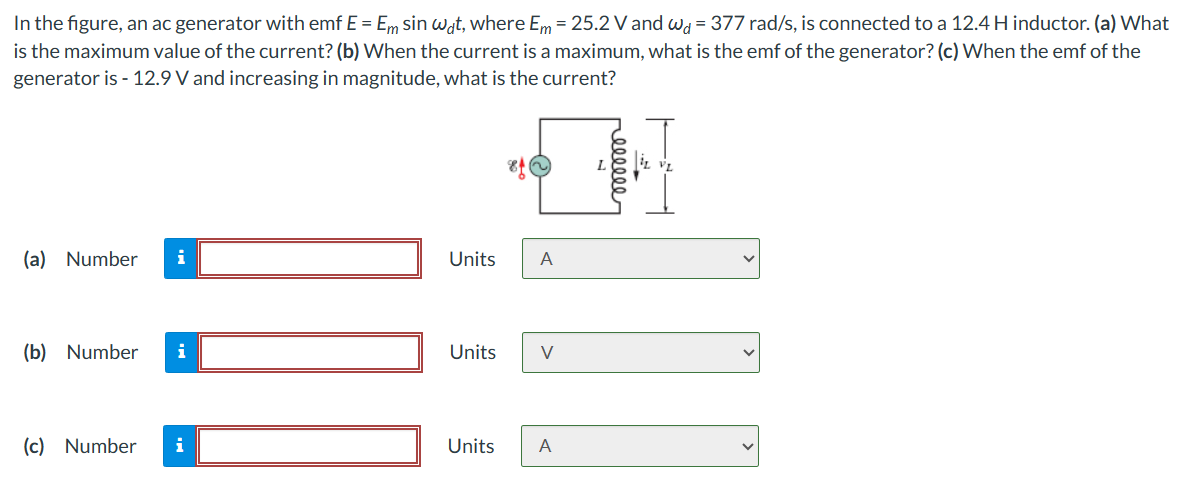 Solved In the figure, an ac generator with emf E=Emsinωdt, | Chegg.com