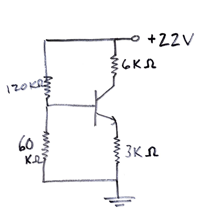 Solved Find the operating point for this self bias circuit. | Chegg.com