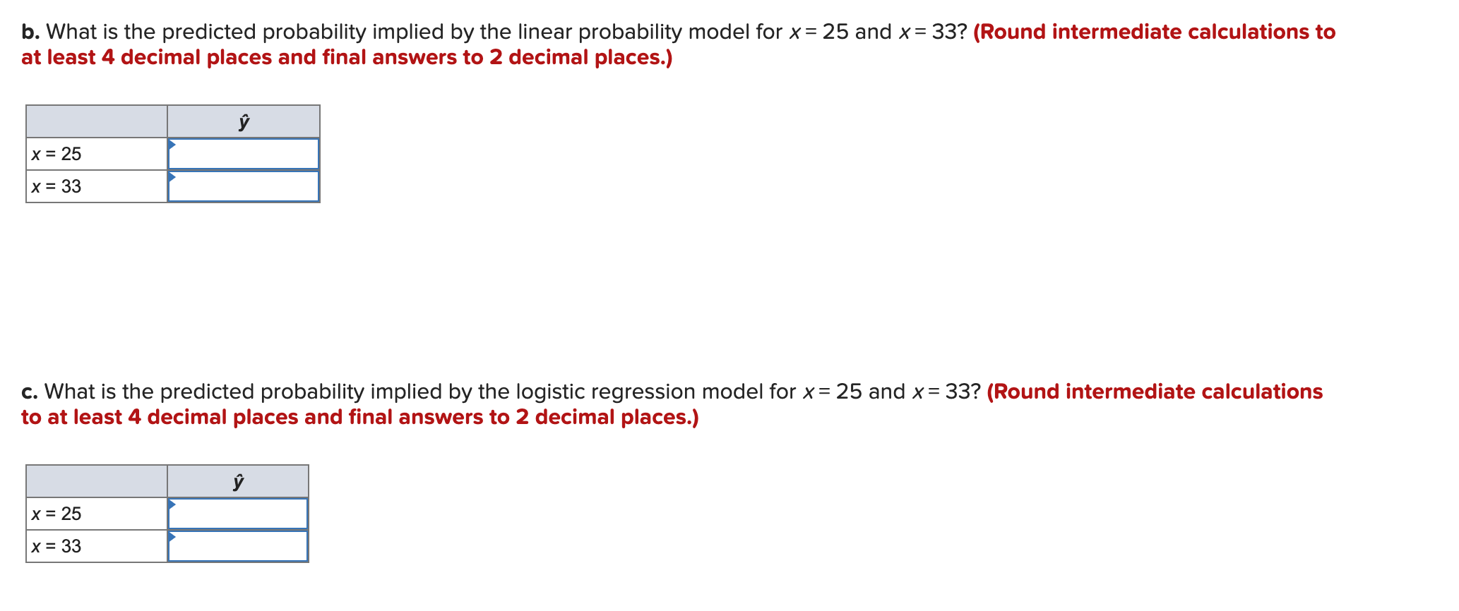 Solved Exercise 17-29 Algo Consider a binary response | Chegg.com