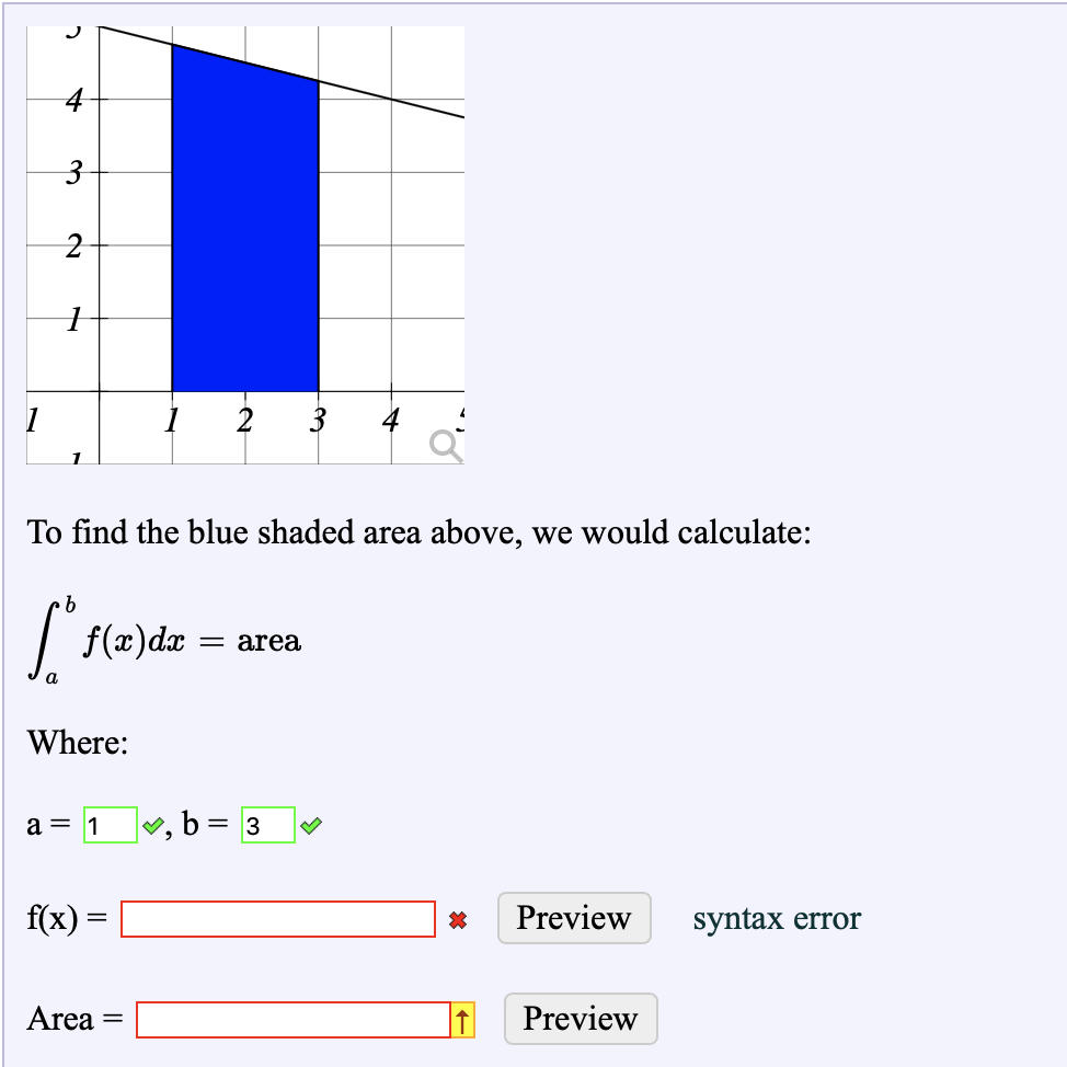 Solved 1 2 3 To find the blue shaded area above, we would | Chegg.com