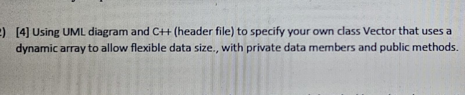 Solved 2) [4] Using UML diagram and CH (header file) to | Chegg.com