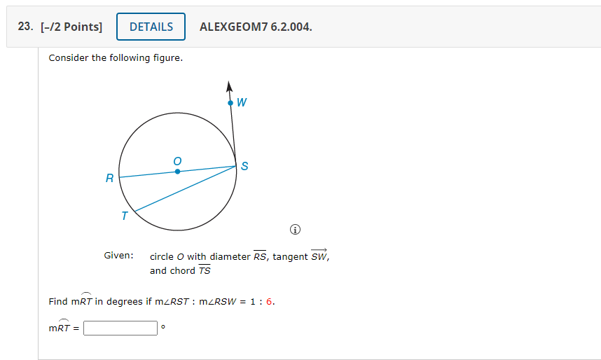 Solved 23. [-12 Points] DETAILS ALEXGEOM7 6.2.004. Consider | Chegg.com