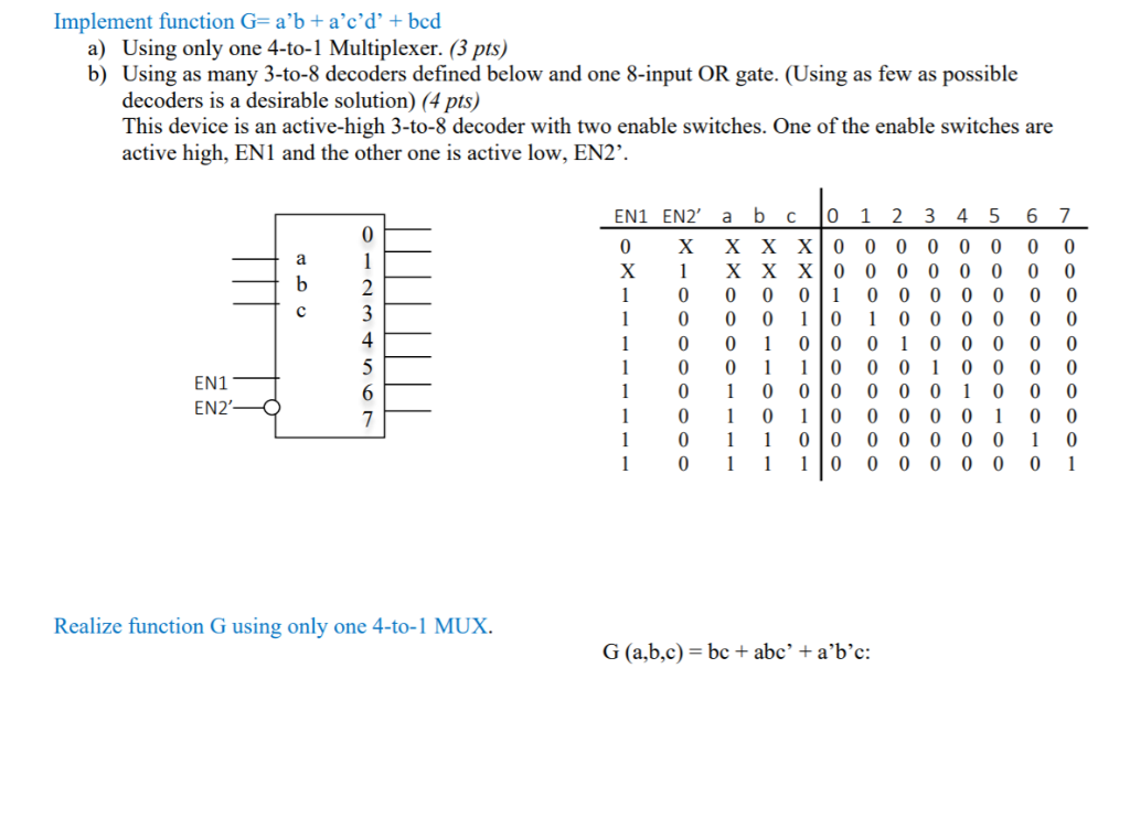 Solved Implement Function G Ab Acd Bcd A Using Only 7061