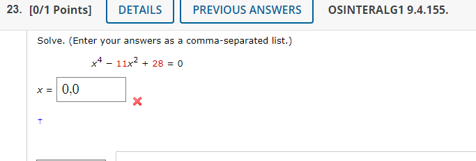Solved Solve. (Enter your answers as a comma-separated | Chegg.com