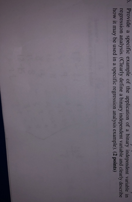 Solved . Provide a specific example of the application of a | Chegg.com