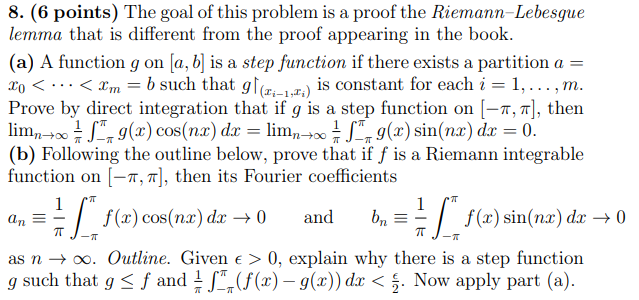 8. (6 points) The goal of this problem is a proof the | Chegg.com