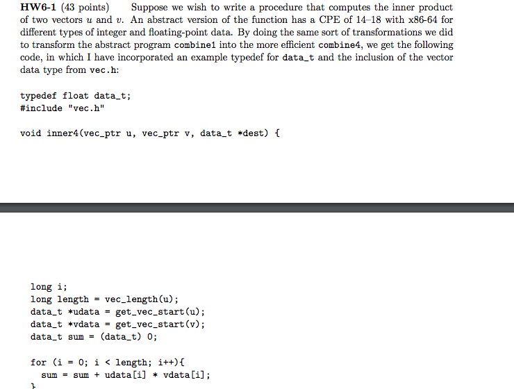 Hw6-1 (43 points) Suppose we wish to write a | Chegg.com