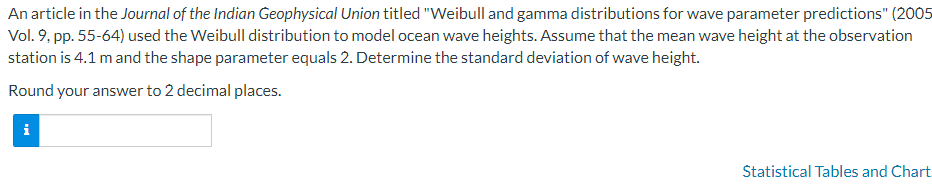 Solved An article in the Journal of the Indian Geophysical | Chegg.com