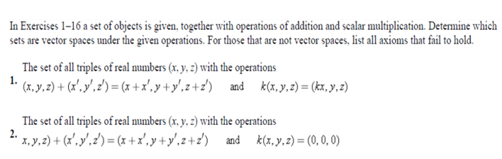 Solved In Exercises 1-16 a set of objects is given, together | Chegg.com
