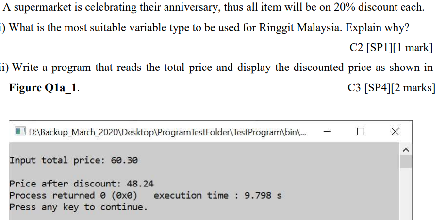 Solved A supermarket is celebrating their anniversary, thus | Chegg.com