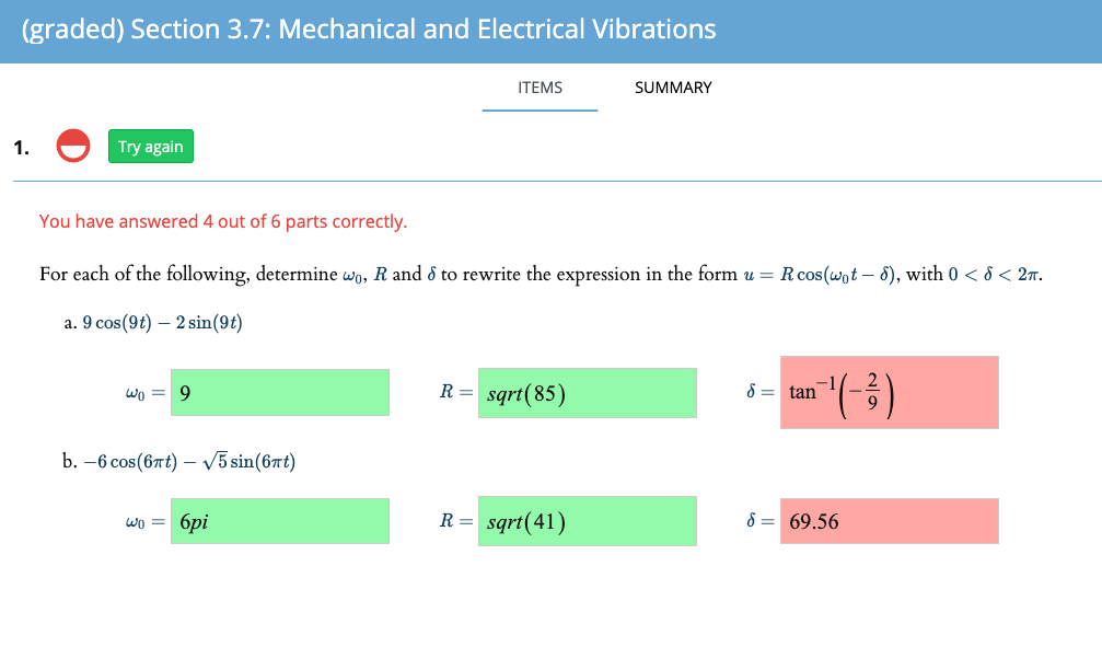 Solved (graded) Section 3.7: Mechanical and Electrical | Chegg.com