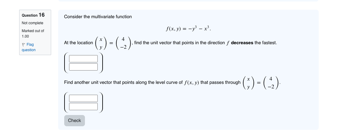 Solved Question 16 Consider the multivariate function Not | Chegg.com