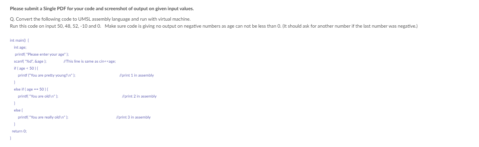 Solved Please submit a Single PDF for your code and | Chegg.com