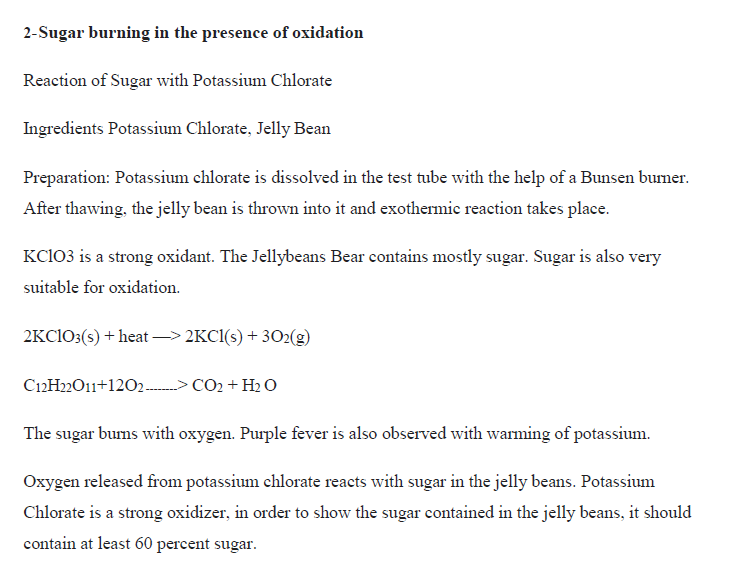 Solved 2-Sugar burning in the presence of oxidation Reaction | Chegg.com