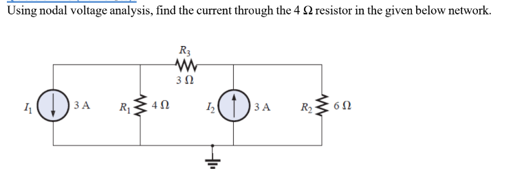 Solved Using nodal voltage analysis, find the current | Chegg.com