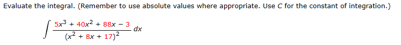 Solved Evaluate the integral. (Remember to use absolute | Chegg.com