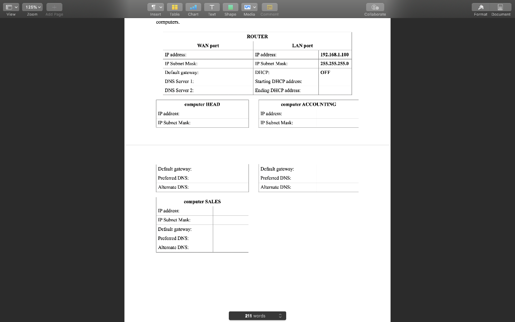 Solved т T View 125% Zoom T Insert co Collaborate Add Page | Chegg.com