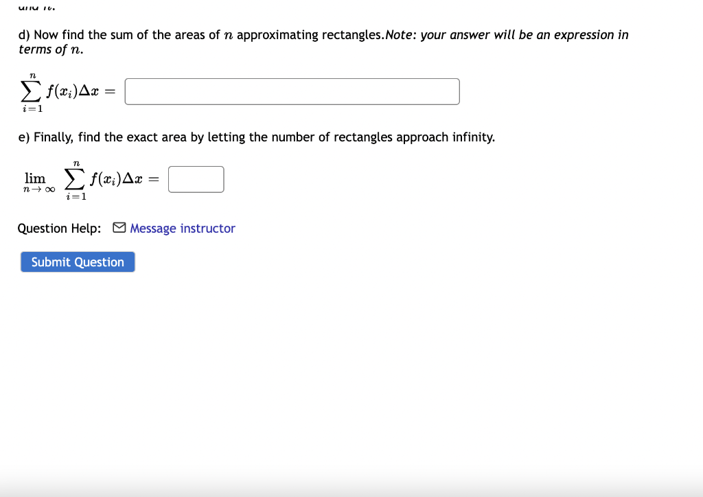 Solved Work through the following steps to find the area | Chegg.com