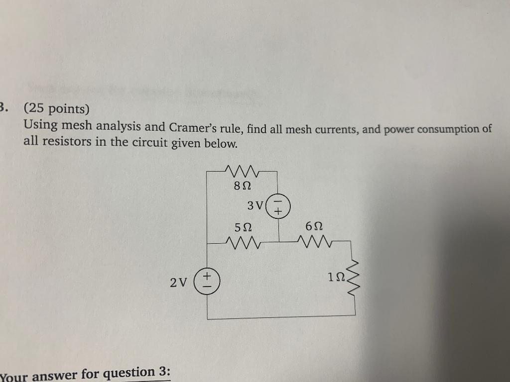 Solved Using mesh analysis and Cramer’s rule, find all mesh | Chegg.com
