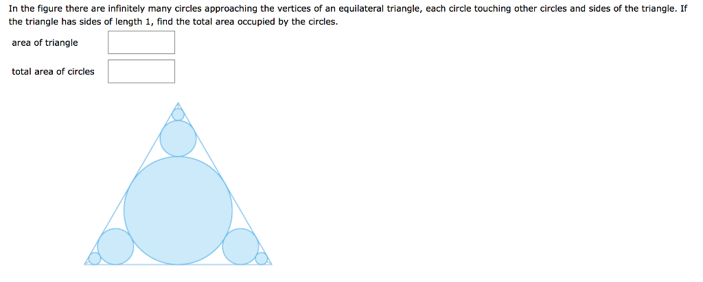 Solved In the figure there are infinitely many circles | Chegg.com