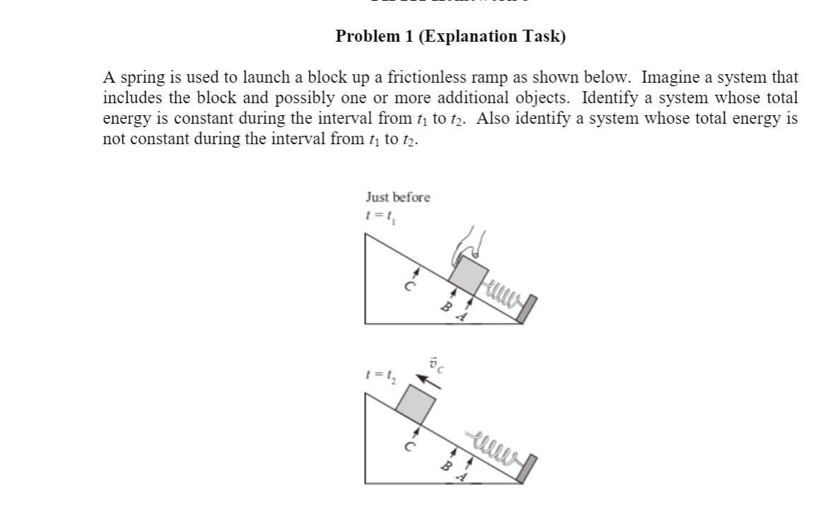Solved Problem 1 (Explanation Task) A spring is used to | Chegg.com