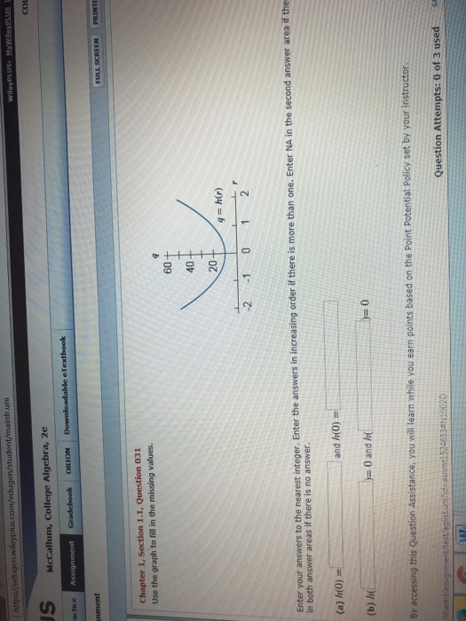 Solved .uni col McCallum, College Algebra, 2e Chapter 1, | Chegg.com