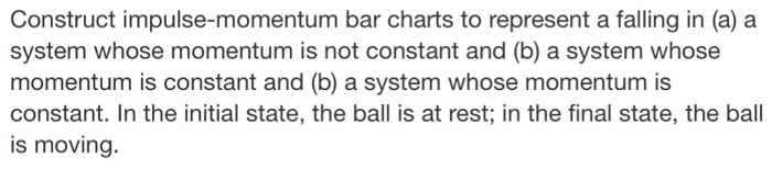 Solved Construct impulse-momentum bar charts to represent a | Chegg.com