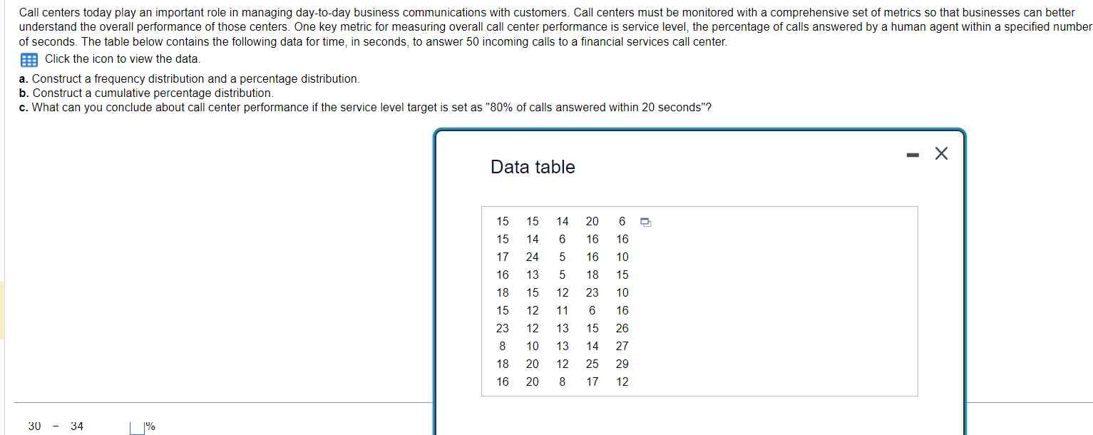 Solved of seconds. The table below contains the following | Chegg.com