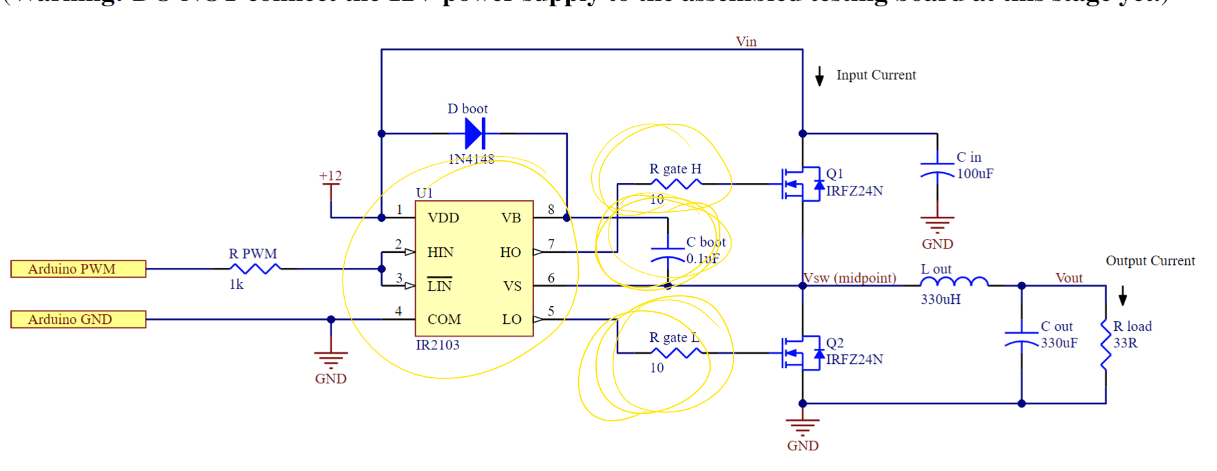 Solved Q/ what is the purpose of the gate driver IR2103 in | Chegg.com