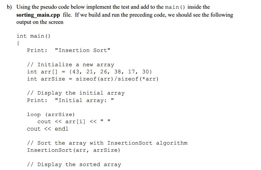 Solved Write codes in C++. 1. Bubblesort, | Chegg.com