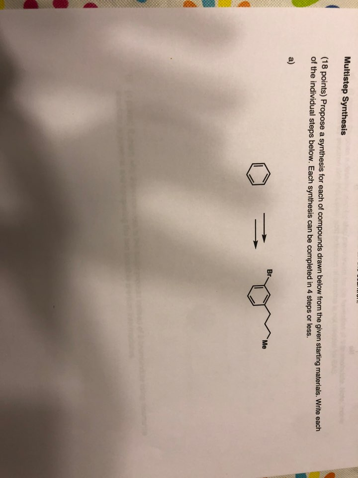 Solved Multistep Synthesis wEAS (18 points) Propose a | Chegg.com