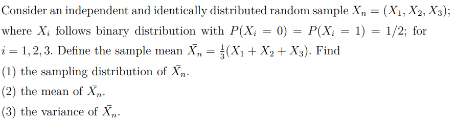 Solved = = = = Consider an independent and identically | Chegg.com