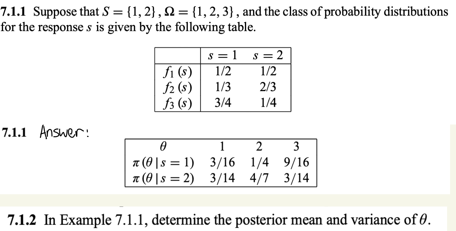 7.1.6 Find the posterior mean and variance of 0; in | Chegg.com