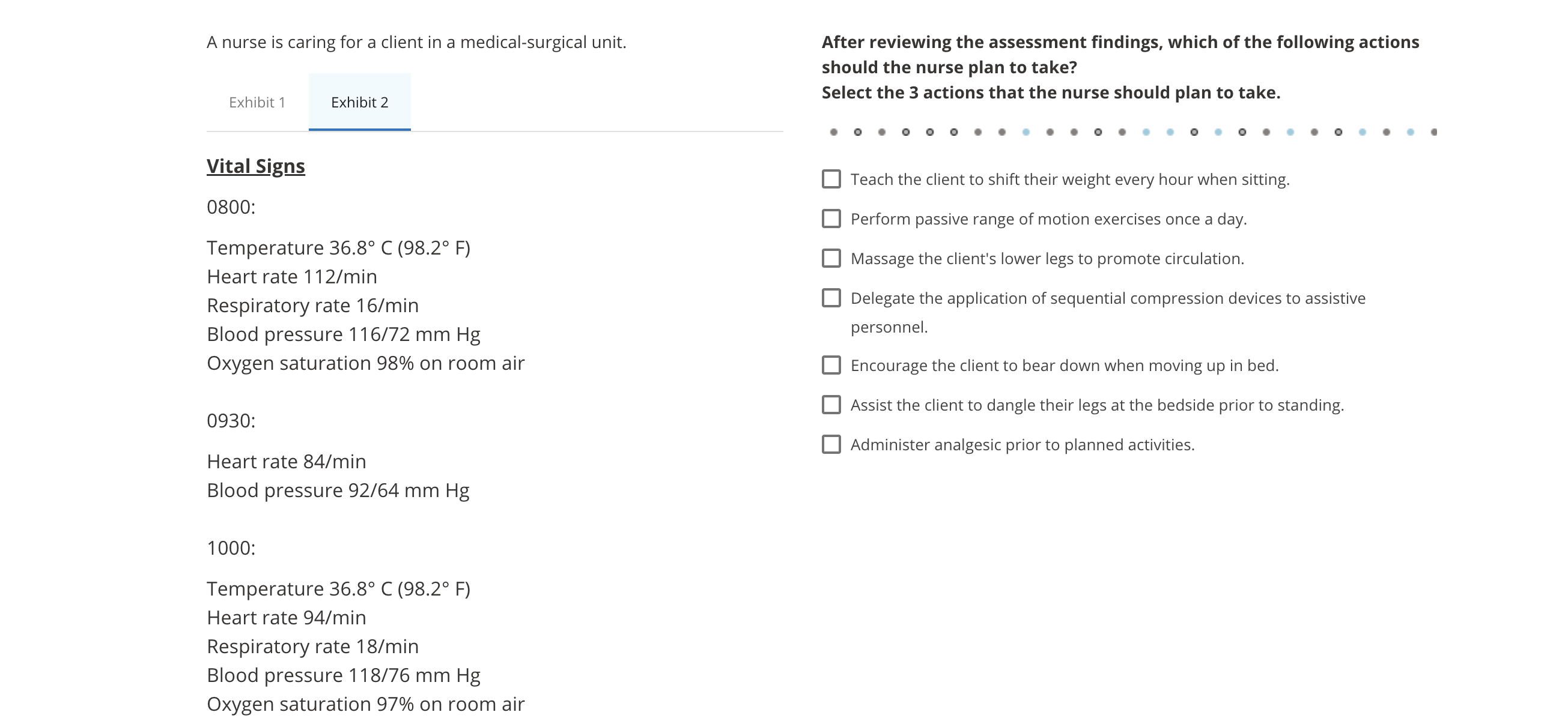 Solved What 3 things can I choose using the information from | Chegg.com