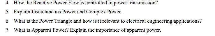 Solved 4. How the Reactive Power Flow is controlled in power | Chegg.com