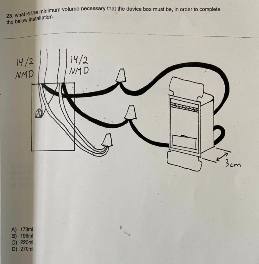 Solved 23. what is the minimum volume necessary that the | Chegg.com