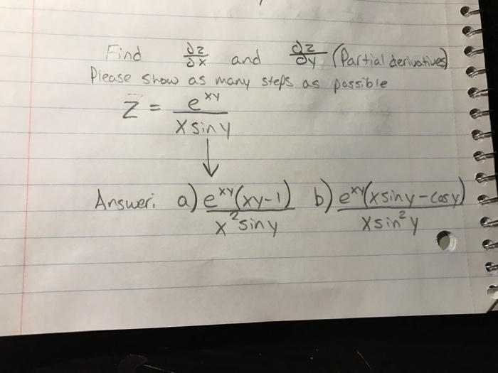 Solved Find partial differential z/partial differential x | Chegg.com