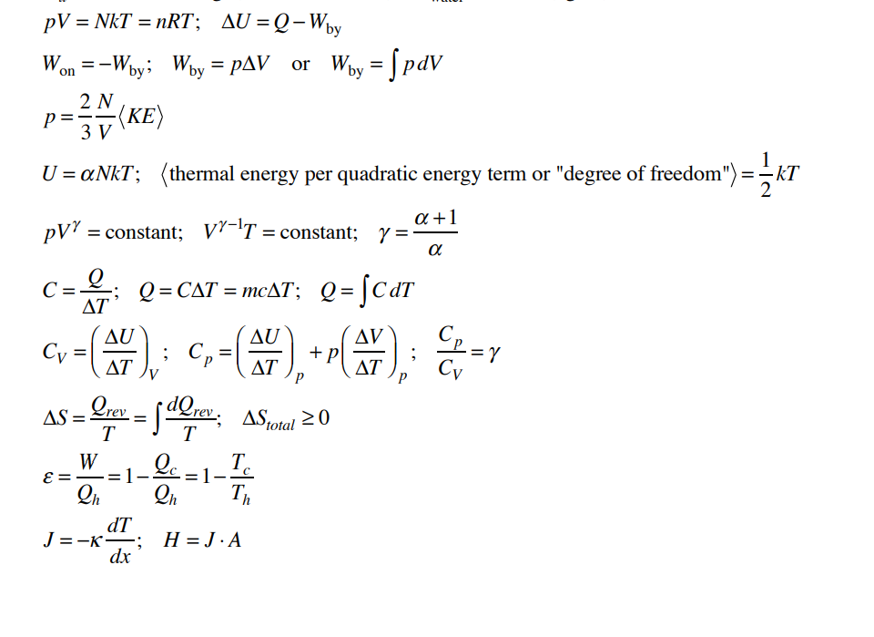 Solved pV=NkT=nRT;ΔU=Q−Wby Won =−Wby ;Wby =pΔV or Wby | Chegg.com