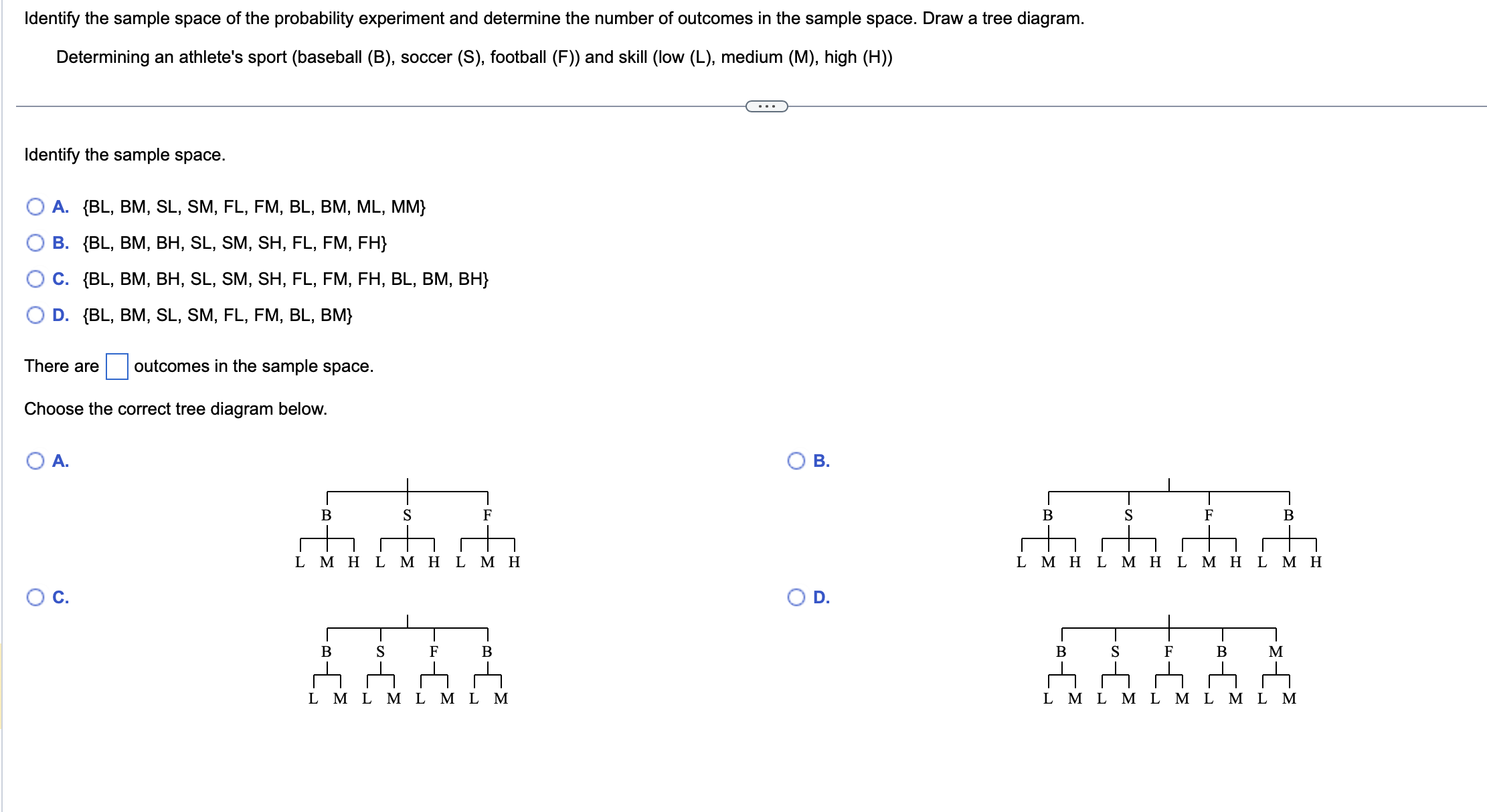 Solved Identify the sample space of the probability | Chegg.com
