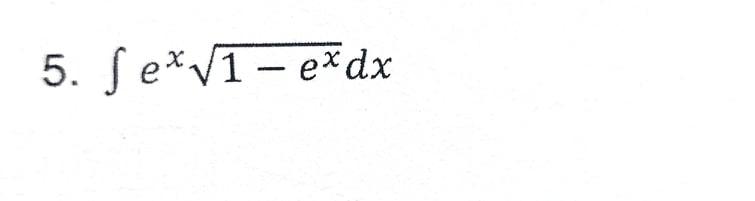 Solved 5-ex evx ssmend dx s se е 2х dx Va 5. Sexv1 - exdx | Chegg.com