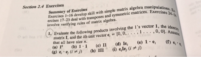 Solved Section 2.4 Exercises Summary of Exercises Exercises | Chegg.com