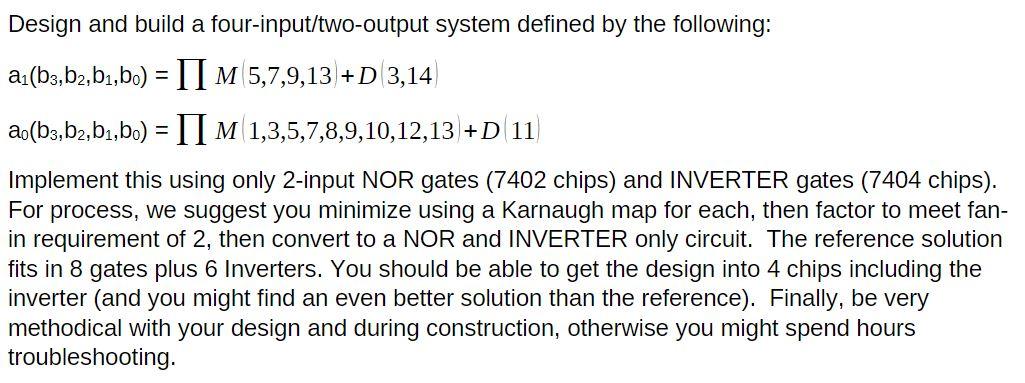 Solved Design the custom logic, as described below, circuit | Chegg.com