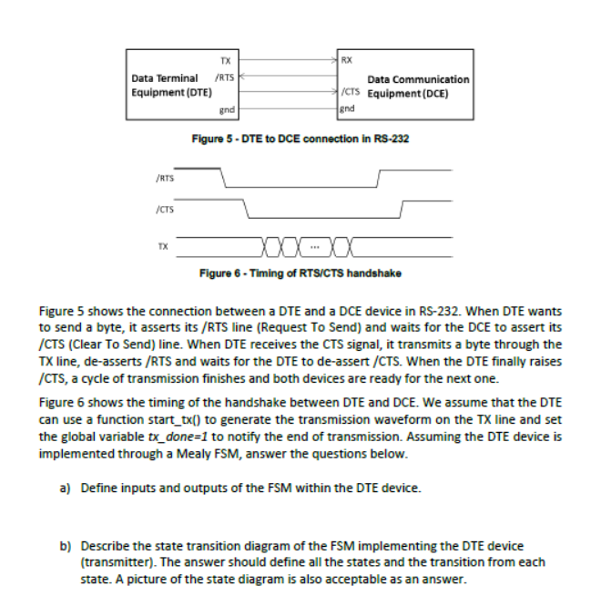 Data Terminal /RTS Equipment (DTE) und Data | Chegg.com