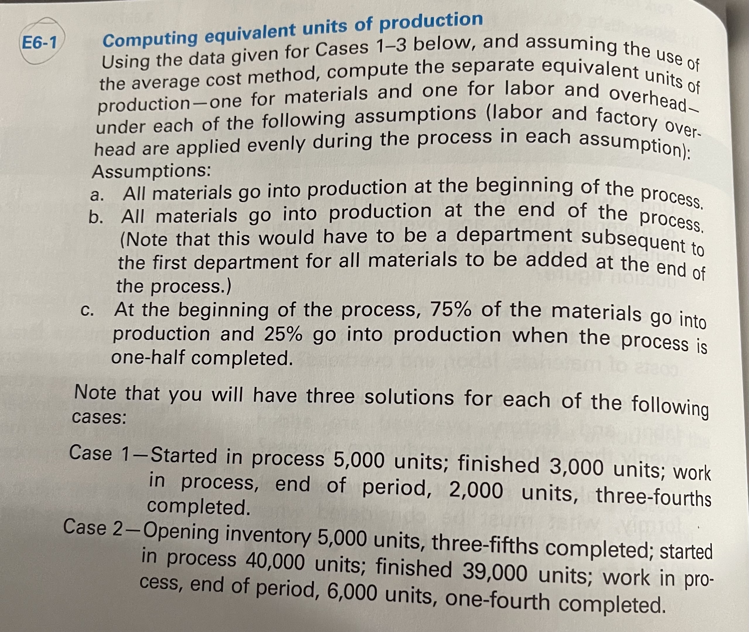 Solved Computing equivalent units of production Using the | Chegg.com