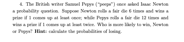 The British writer Samuel Pepys ("peeps") ﻿once asked | Chegg.com