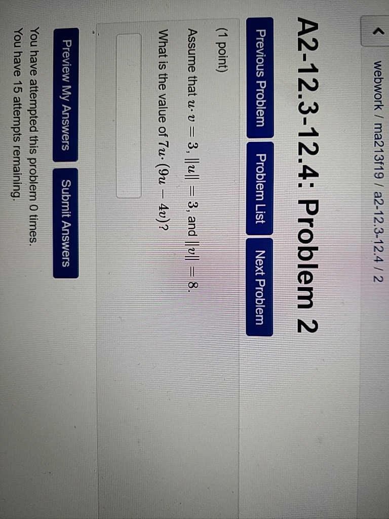 Solved webwork / ma213f19 / a2-12.3-12.4 / 2 A2-12.3-12.4: | Chegg.com