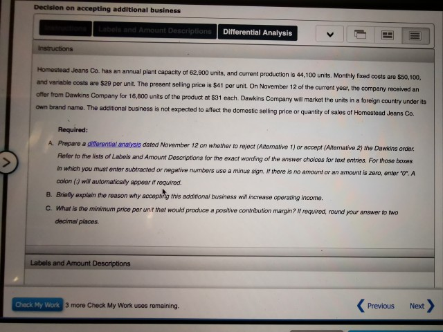 Solved Decision on accepting additional business beland | Chegg.com